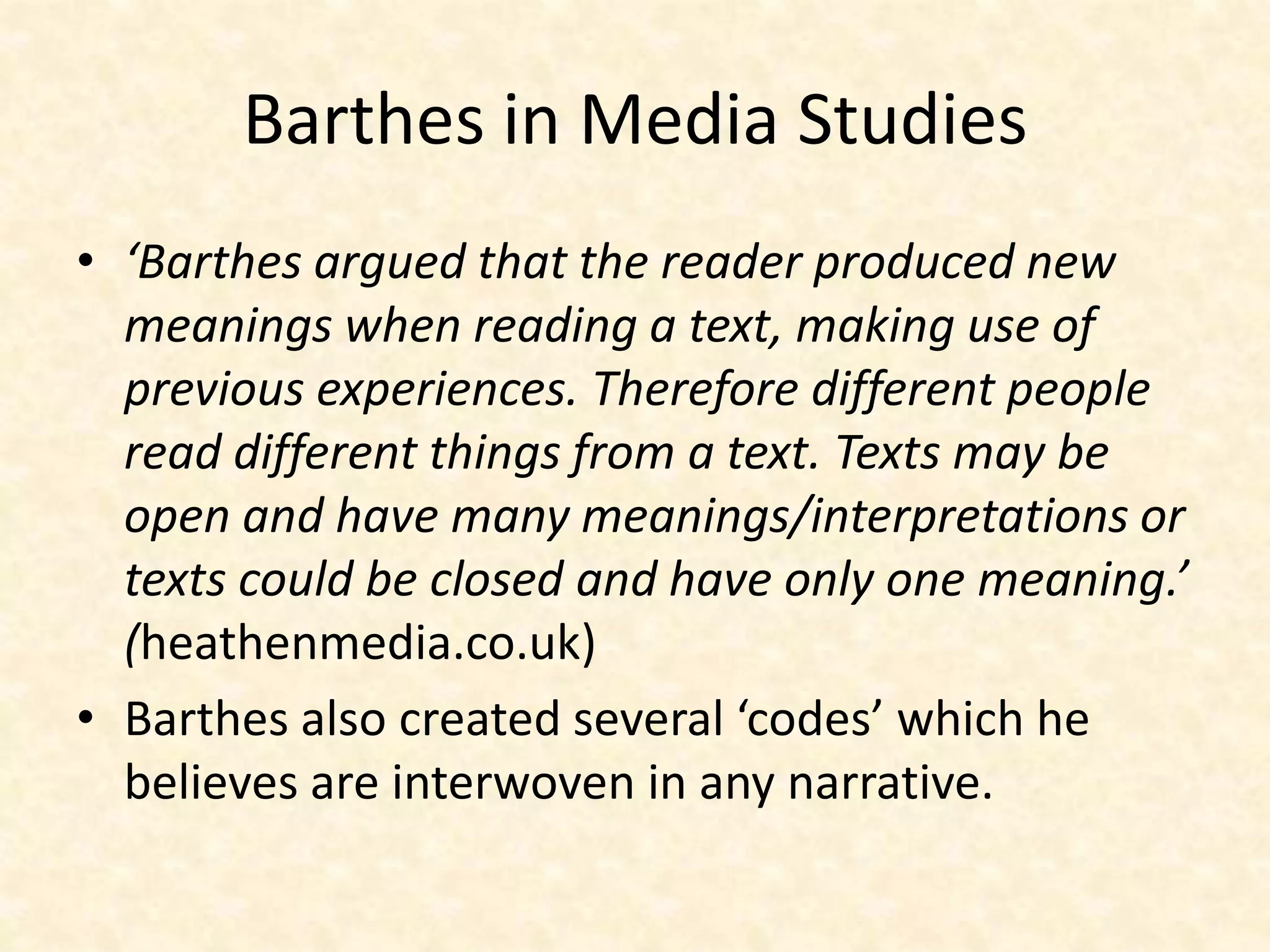 Roland barthes | PPT