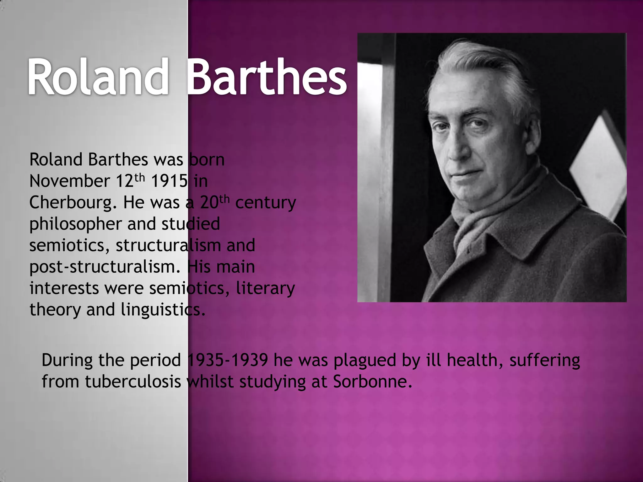 Roland barthes | PPTX