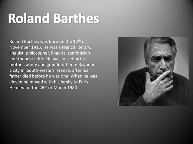 Roland Barthes code theory | PPTX