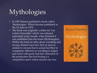 Roland Barthes Narratives | PPTX