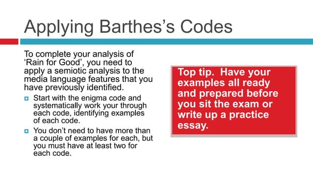 Roland barthes’s semiotic codes | PPTX