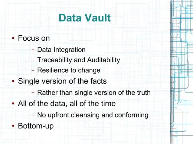 Roland bouman modern_data_warehouse_architectures_data_vault_and_anchor_modelling | PDF ...