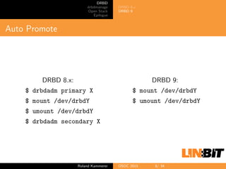 OSDC 2015: Roland Kammerer | DRBD9: Managing High-Available Storage in Many-Node Setups | PPT