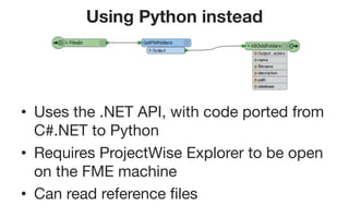 Automating ProjectWise with FME | PDF