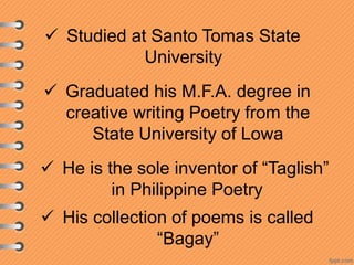 Rolando S. tinio's Life and works | PPTX