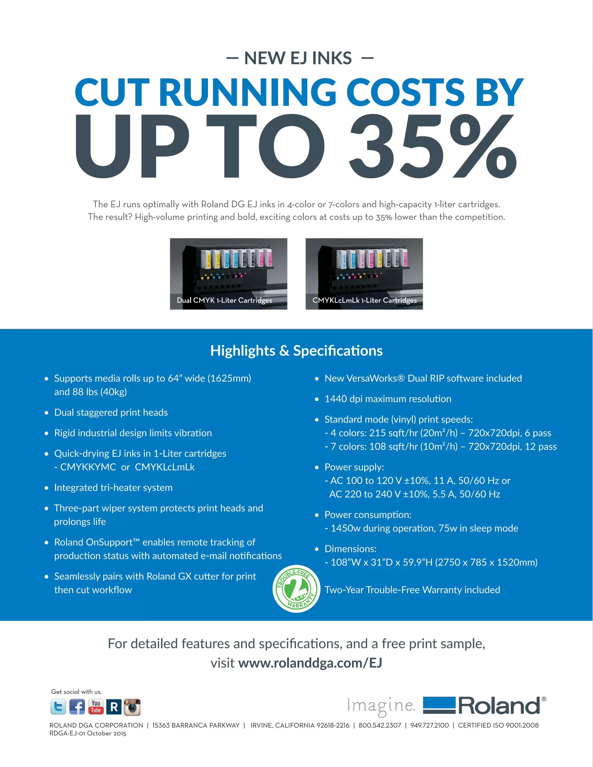 Roland soljet ej 640 print cutter 64 | PDF