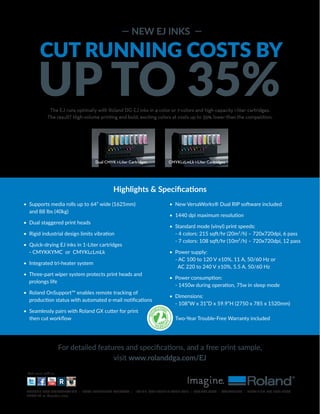 Roland soljet ej 640 print cutter 64 | PDF