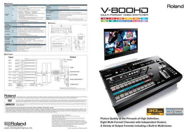 Roland V-800HD Switcher | PDF