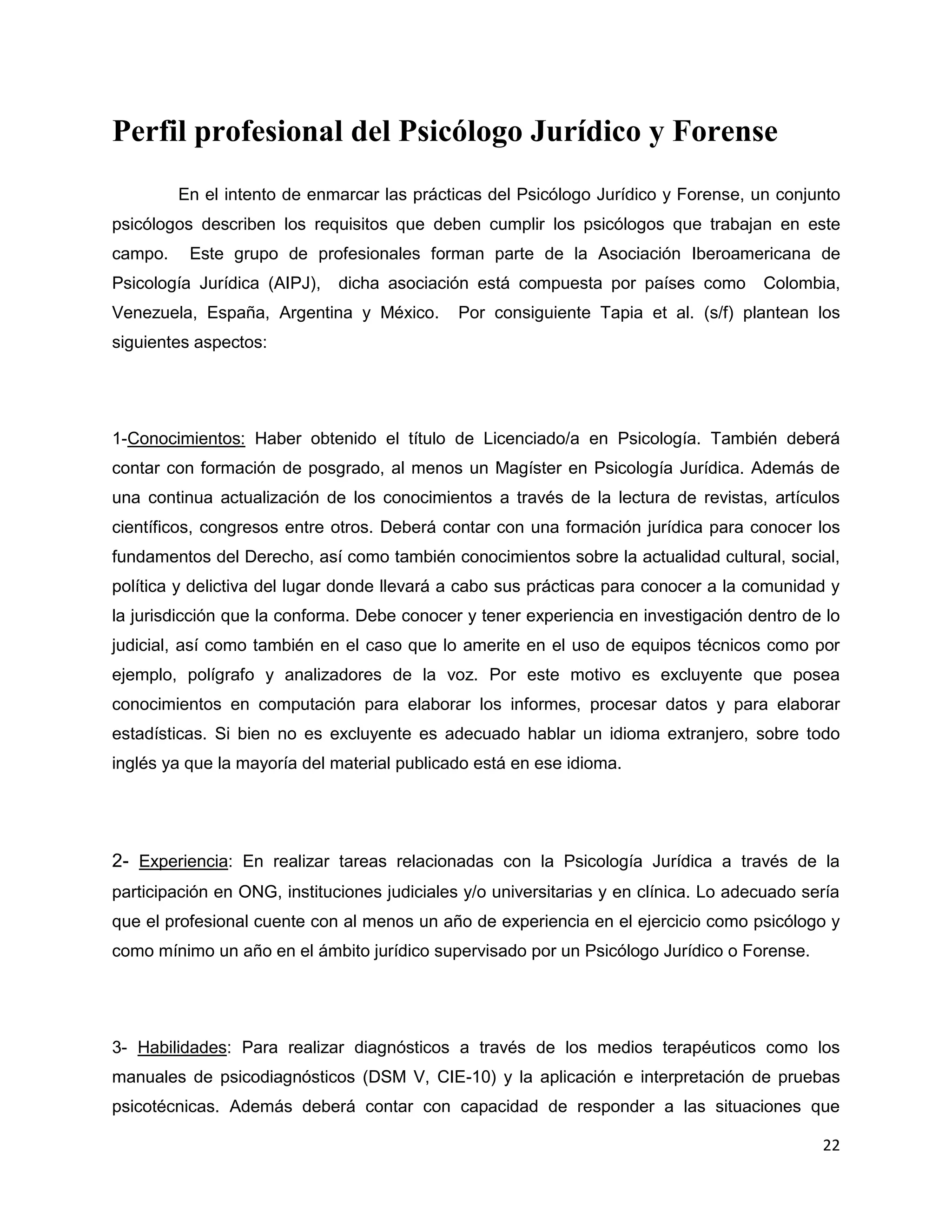 Rol del psicologo en la psicologoa juridica_IAFJSR | PDF
