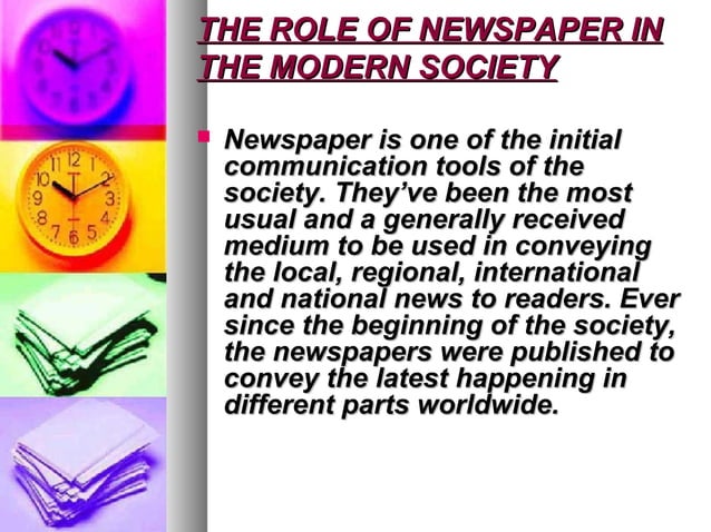 Role Of Newspapers | PPT
