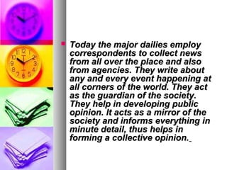 Role Of Newspapers | PPT