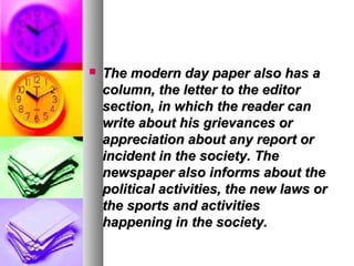 Role Of Newspapers | PPT