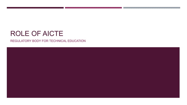 Role of MHRD, UGC, NCTE and AICTE in Higher Education | PPTX