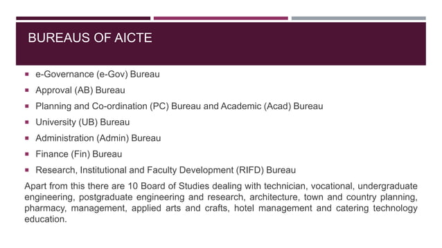 Role of MHRD, UGC, NCTE and AICTE in Higher Education | PPTX