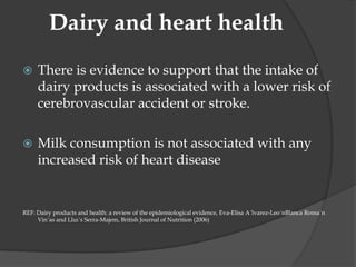 Role and effect of dairy products | PPTX