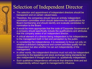 Role And Responsibilities Of Independent Directors | PPT
