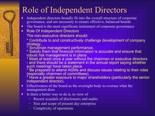 Role And Responsibilities Of Independent Directors | PPT