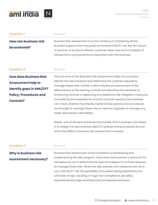 The Role of Business Risk Assessment in AML: A Definitive Guide | PDF