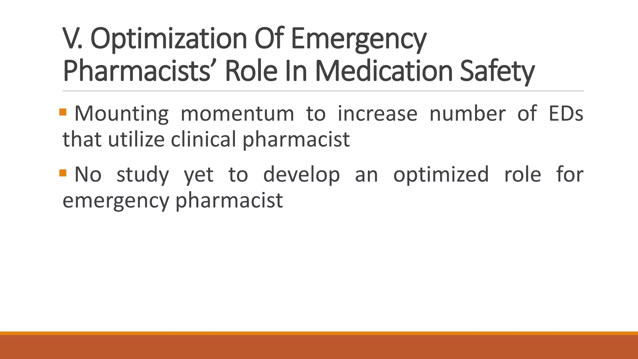 Role of Clinical Pharmacist in Emergency Department | PPTX