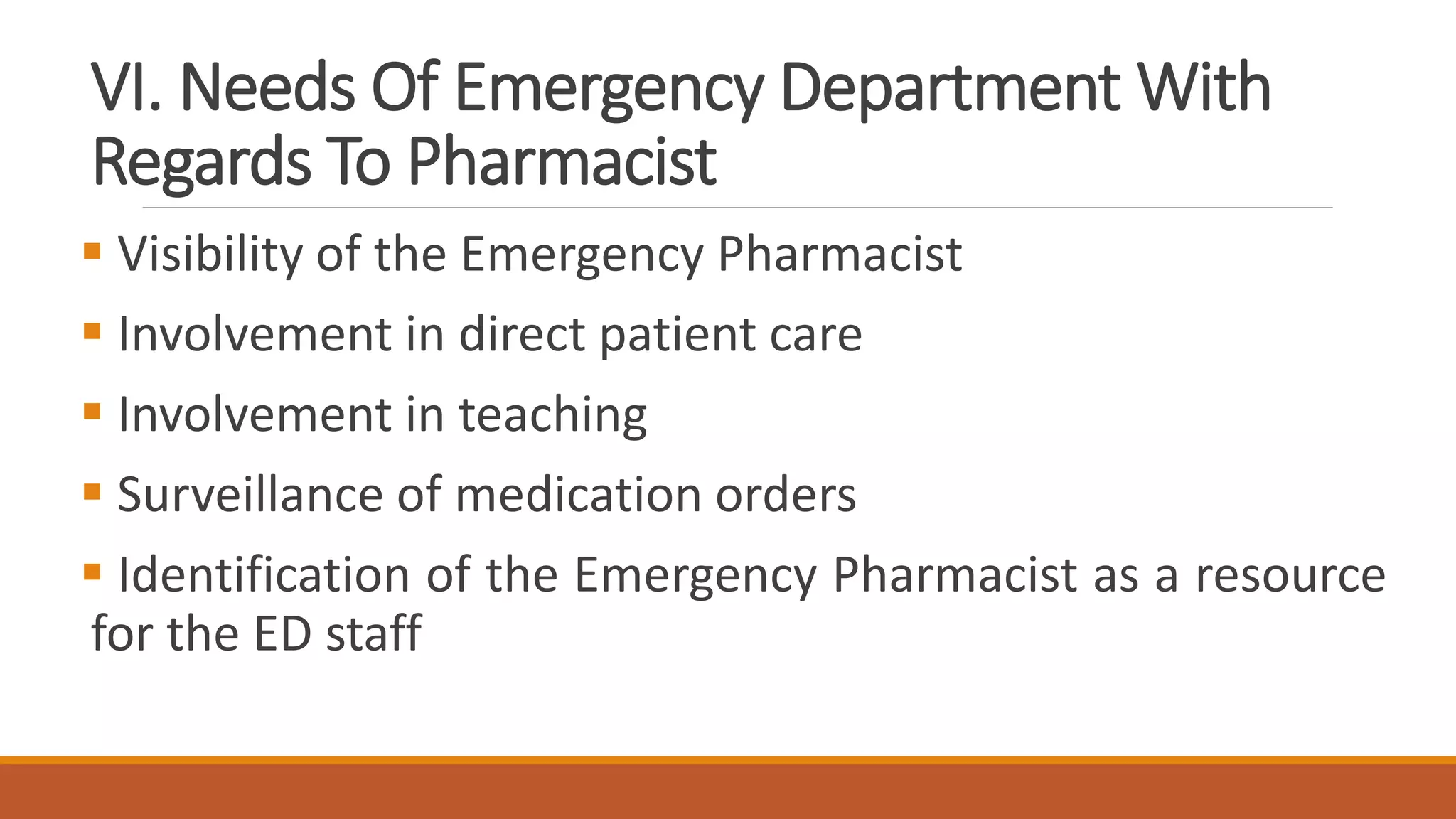 Role of Clinical Pharmacist in Emergency Department | PPTX