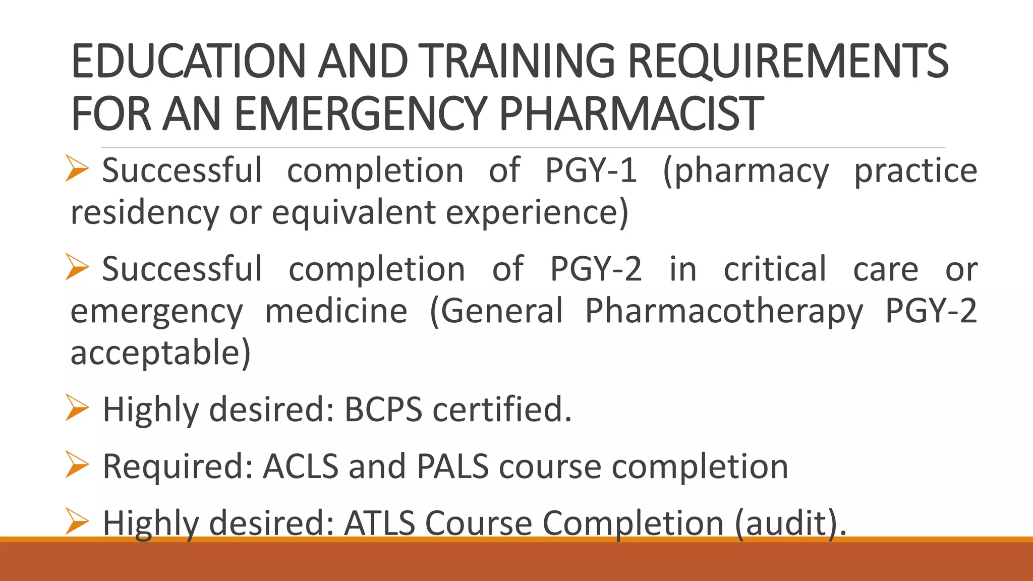 Role Of Clinical Pharmacist In Emergency Department Pptx
