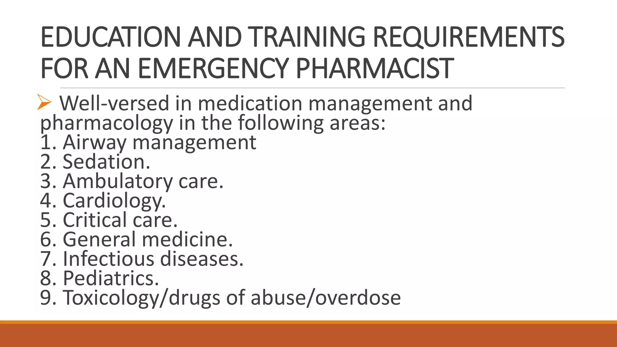 Role Of Clinical Pharmacist In Emergency Department Pptx
