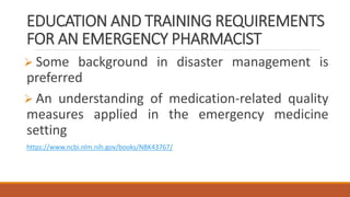 Role of Clinical Pharmacist in Emergency Department | PPTX