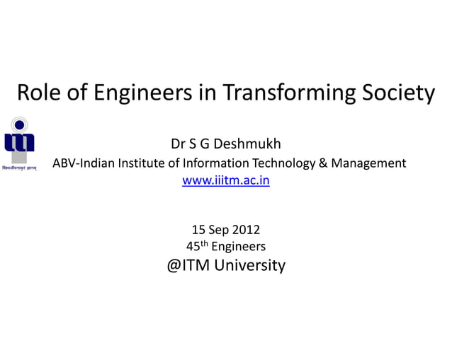 Role of -engineers-on-engg-day | PDF | Civil Engineering Industry ...