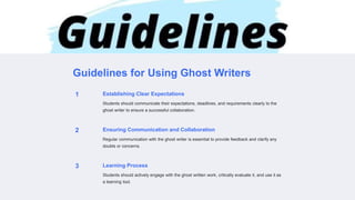Role of Ghost Writers in Academic Support | PPT