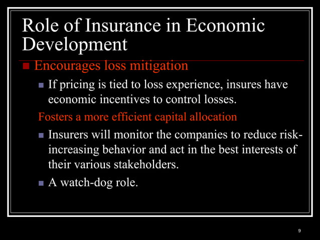 Role-of-insurance-in-economic-development | PPT