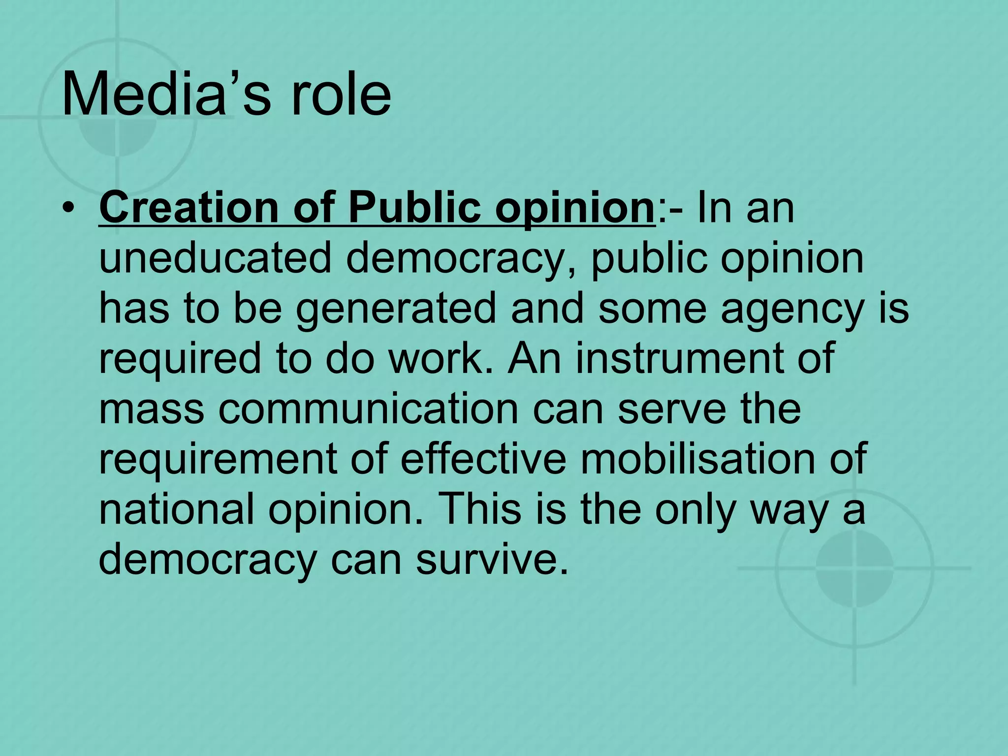 Role Of Media In Democracy | PPT