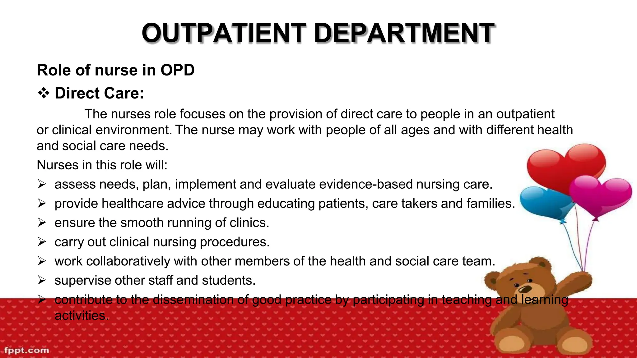 Role-of-Nurse-OPD.adult healt 11h nursing | PPTX