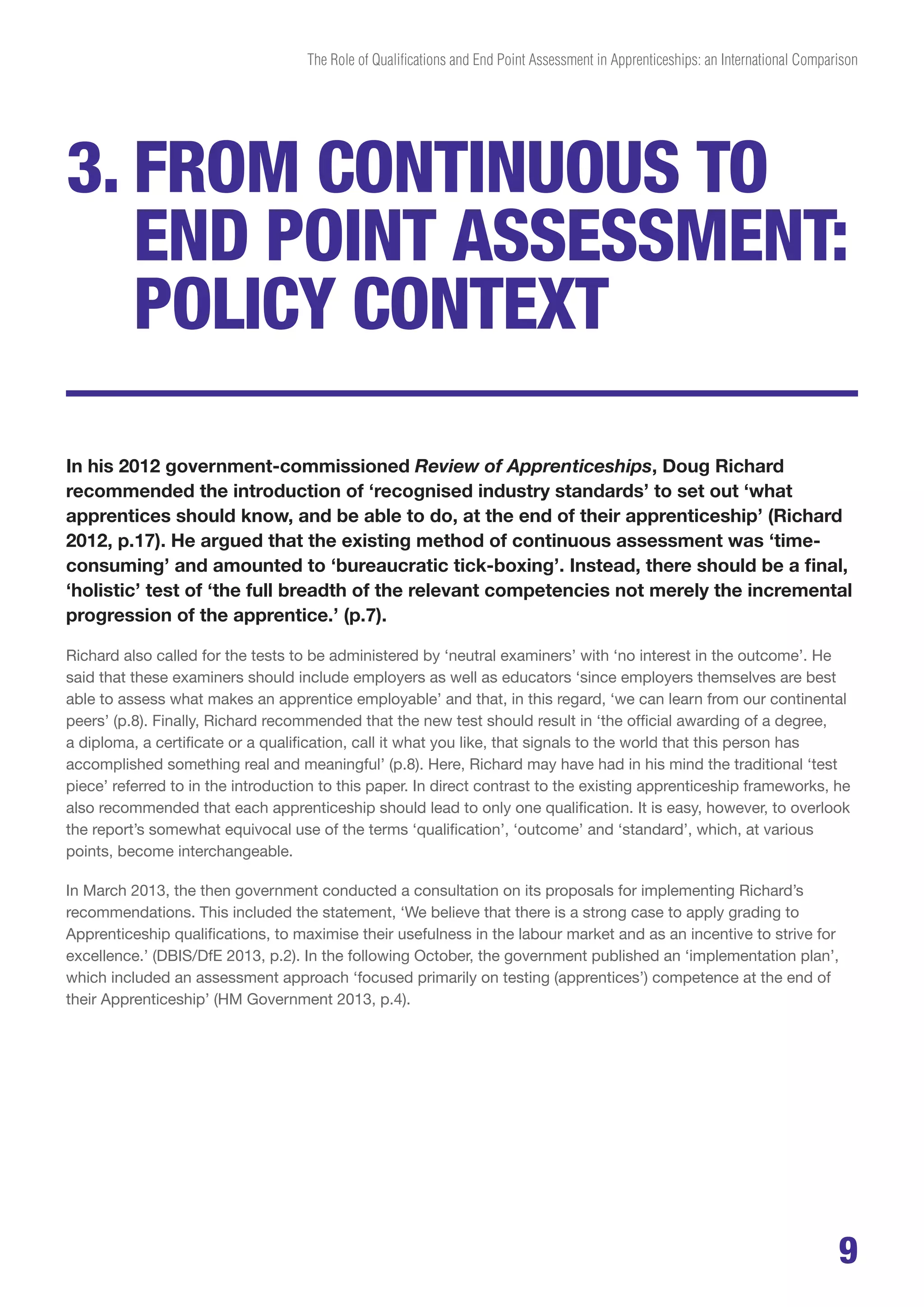 Role of qualifications and end point assessment in apprenticeships | PDF