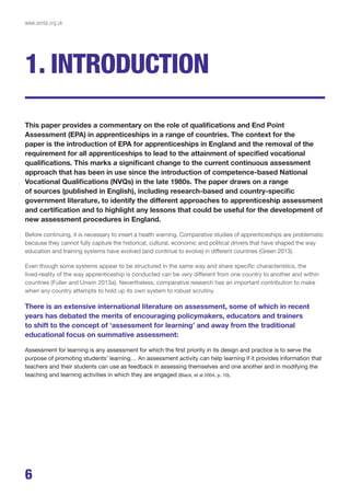 Role of qualifications and end point assessment in apprenticeships | PDF