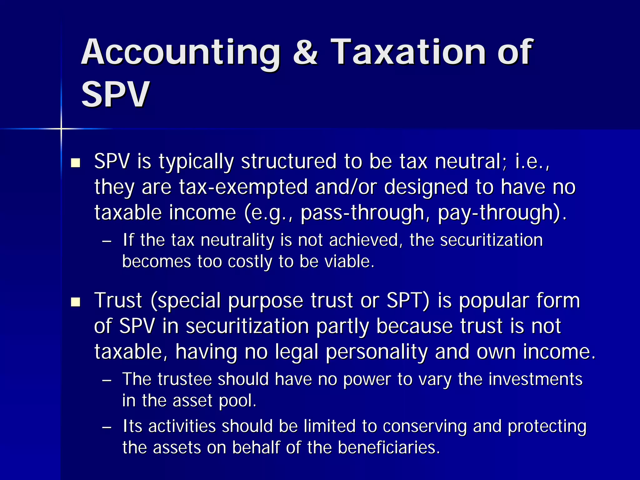 Role of special purpose vehicles is ABS market | PPT