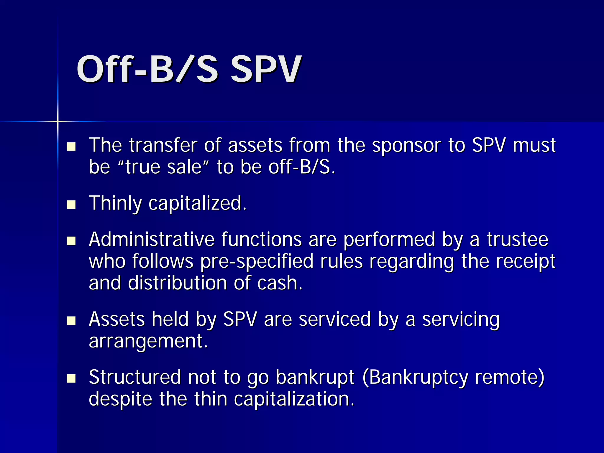 Role of special purpose vehicles is ABS market | PPT