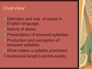 Role Of Stress | PPT