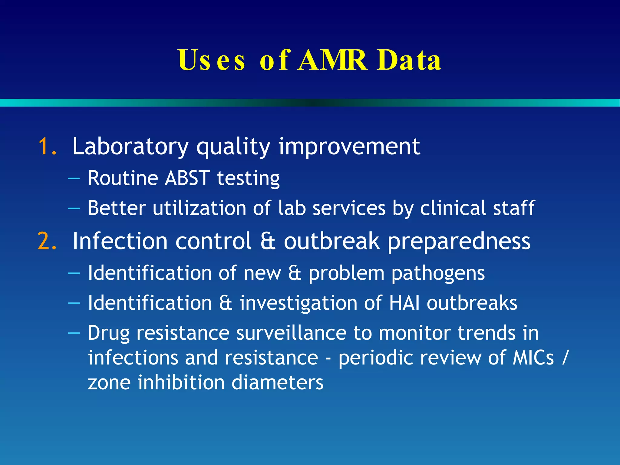 Role of the Laboratory in Antimicrobial Resistance Data | PPS