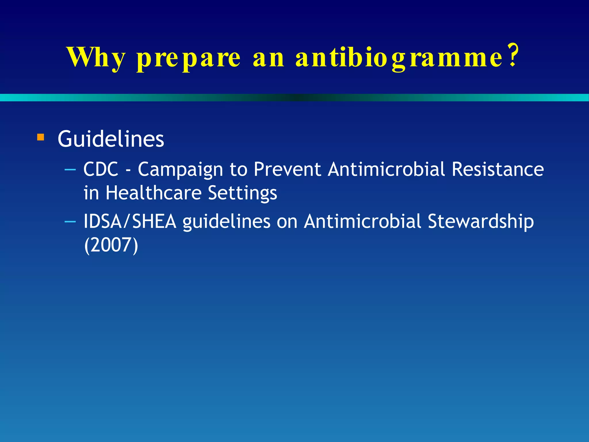 Role of the Laboratory in Antimicrobial Resistance Data | PPS