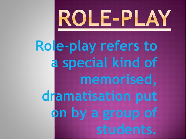 Role play | PPT