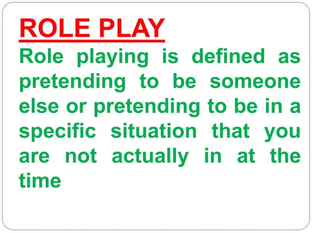 Role play and simulations | PPTX | Roleplaying Games | Games and Puzzles