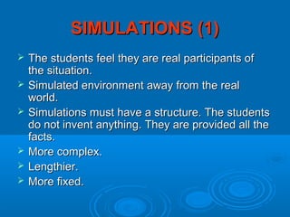 Role play and simulations eva.. | PPT