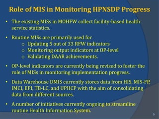 Role and Scope of MIS in Monitoring and Surveillance Systems of HPNSDP ...