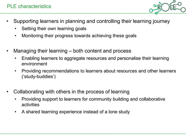 ROLE – Responsive Open Learning Environments | PPT