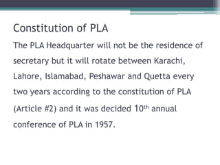 Role and development of Pakistan Library Association | PPTX