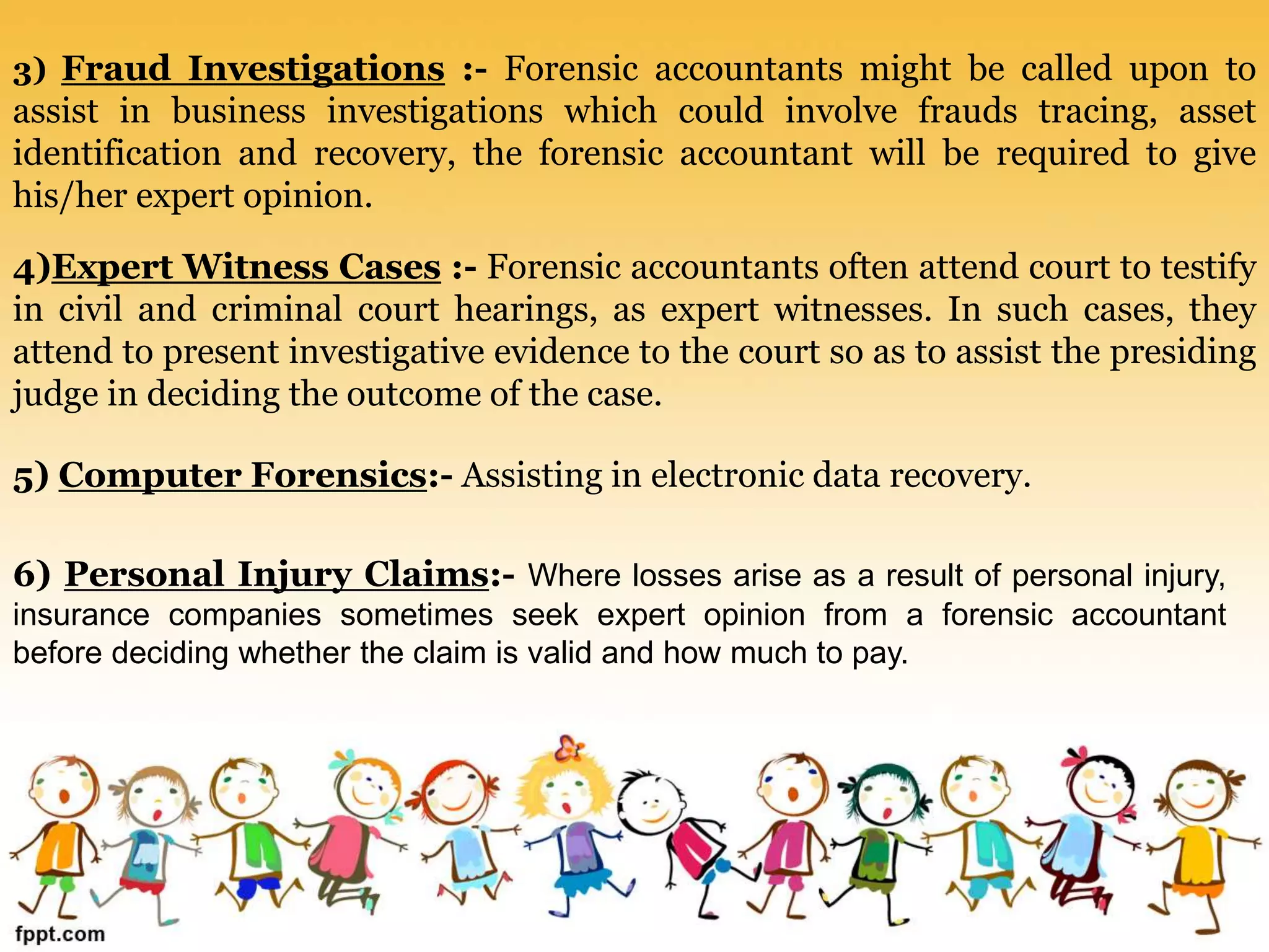forensic accounting& role and function of forensic accountant | PPTX