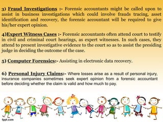 forensic accounting& role and function of forensic accountant | PPT