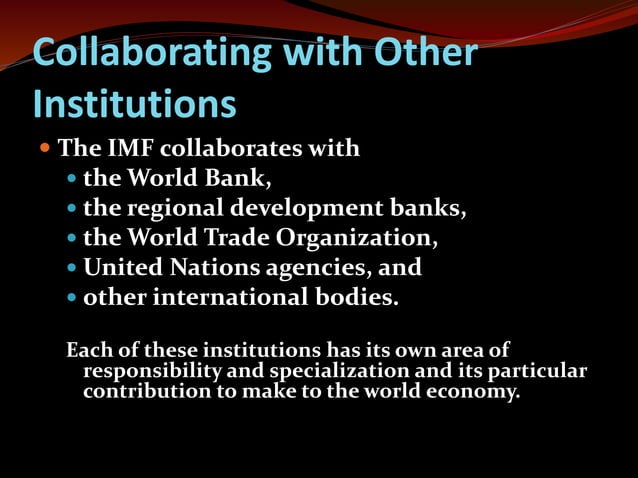 Role and function of imf | PPTX | Business Accounting & Finance | Business