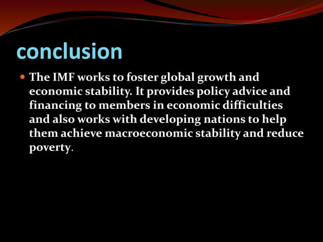 Role and function of imf | PPTX | Business Accounting & Finance | Business