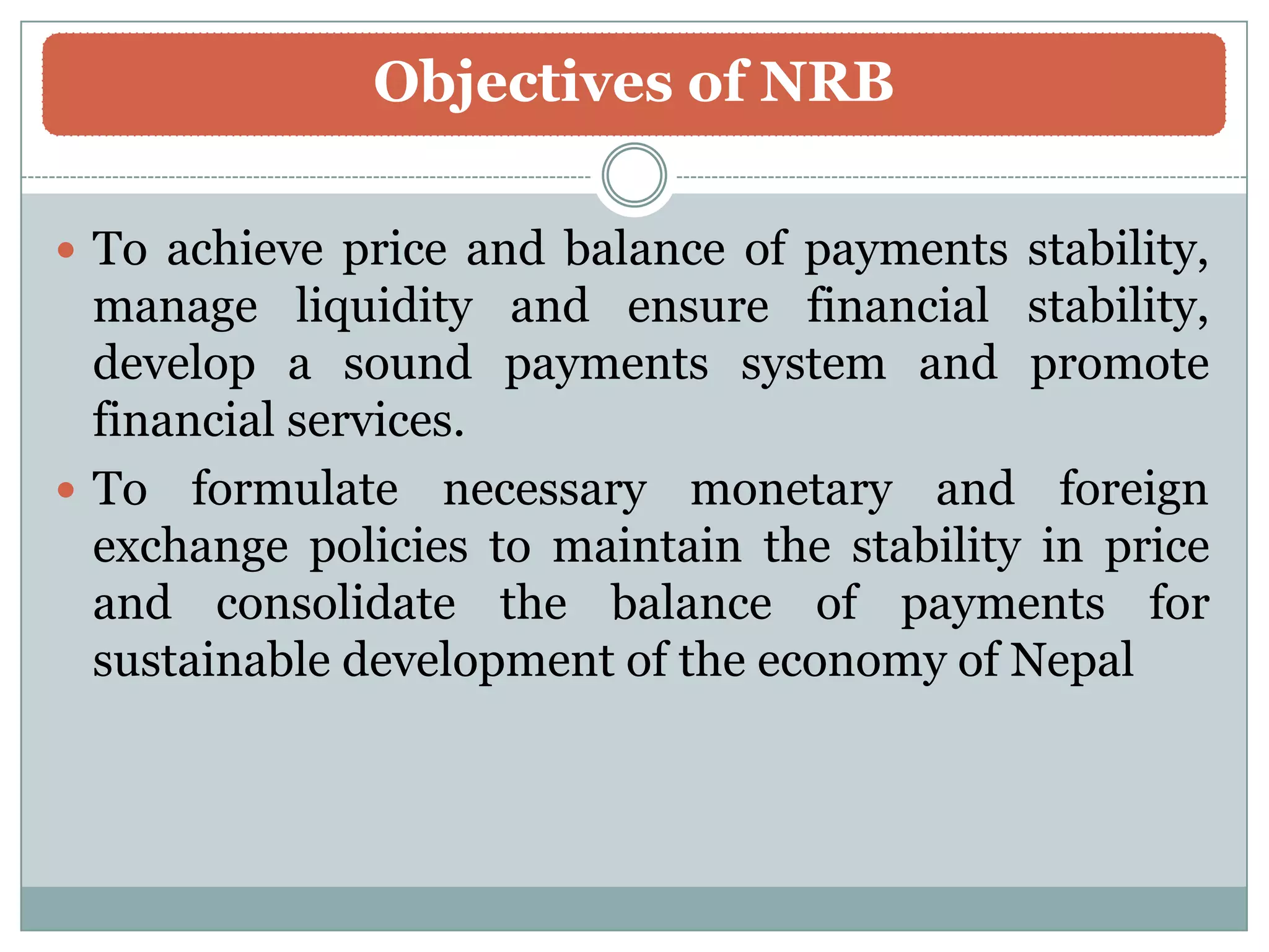 Role and function of nepal rastra bank | PPTX